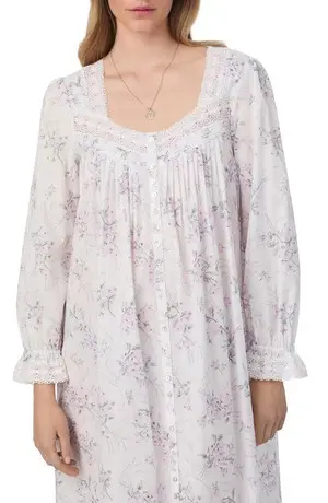 Eileen West Long Sleeve Cotton Lawn Nightgown - Rosbudpt