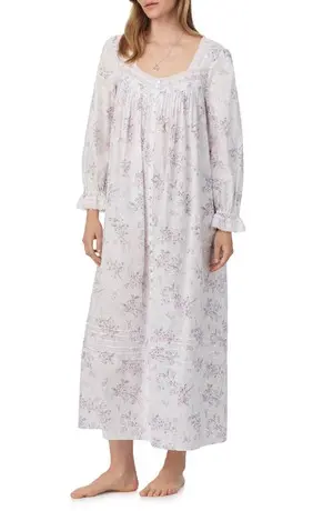 Eileen West Long Sleeve Cotton Lawn Nightgown - Rosbudpt