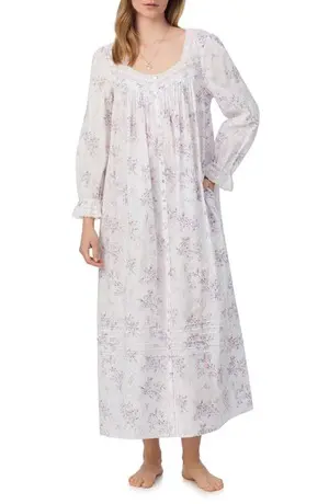 Eileen West Long Sleeve Cotton Lawn Nightgown - Rosbudpt