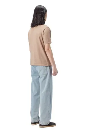 Gobi Cashmere Cotton Silk Cashmere Blend Polo Shirt - Timber Wolf