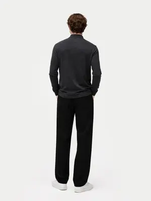 Gobi Cashmere Cashmere Silk Polo - Charcoal