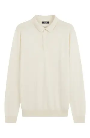 GOBI MONGOLIAN CASHMERE Cashmere Silk Polo - Marshmallow