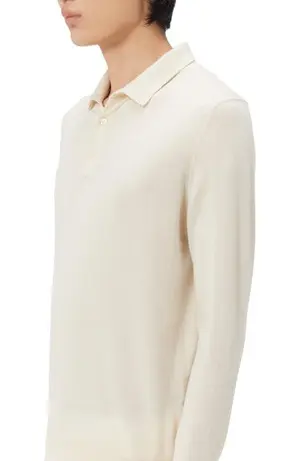GOBI MONGOLIAN CASHMERE Cashmere Silk Polo - Marshmallow