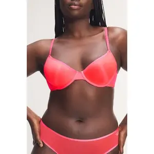 SAVAGE X FENTY Sheer X Spacer Demi Bra - Open Late Red