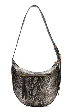 Rag & Bone Medium Mercer Snake Embossed Leather Hobo Bag