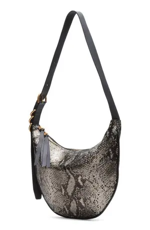 Rag & Bone Medium Mercer Snake Embossed Leather Hobo Bag