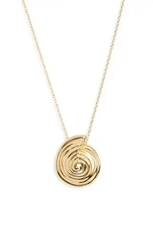 MISSOMA Large Spiral Pendant Necklace - Gold