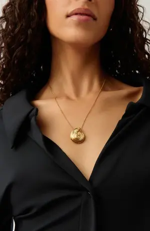 MISSOMA Large Spiral Pendant Necklace - Gold