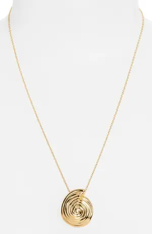 MISSOMA Large Spiral Pendant Necklace - Gold
