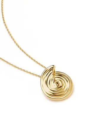 MISSOMA Large Spiral Pendant Necklace - Gold
