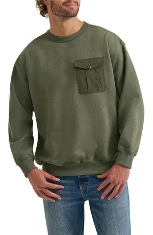 LEEM Chest Pocket Crewneck Sweatshirt