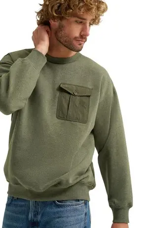 LEEM Chest Pocket Crewneck Sweatshirt