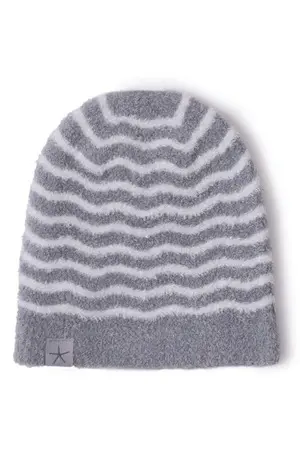 Barefoot Dreams Cozychic® Wavy Stripe Baby Beanie - Moonbeam Multi
