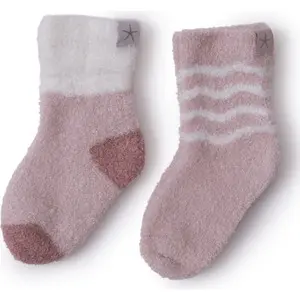 Barefoot Dreams Cozychic Lite® 2-pack Sock Set - Dusty Rose Multi
