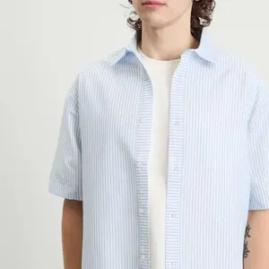 ABOUT:BLANK Stripe Seersucker Vacation Shirt