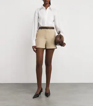 Max Mara High-waist Stretch-cotton Shorts