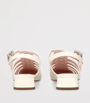 ROGER VIVIER Très Vivier Mini Leather Sandals