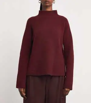 Max Mara Cashmere-blend High-neck Sweater - Red