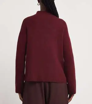 Max Mara Cashmere-blend High-neck Sweater - Red