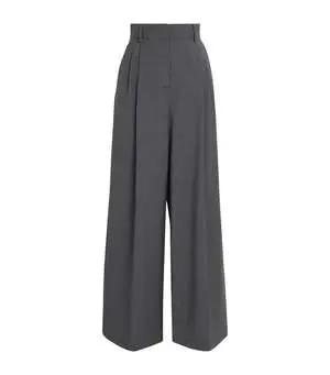 Max Mara Virgin Wool Wide-leg Tailored Trousers