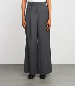 Max Mara Virgin Wool Wide-leg Tailored Trousers