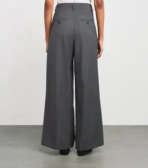 Max Mara Virgin Wool Wide-leg Tailored Trousers