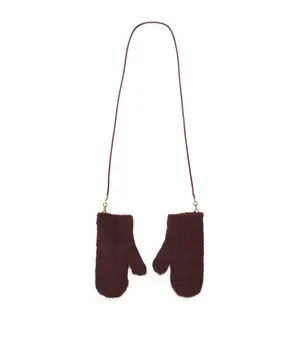Max Mara Alpaca-Wool-Silk Mittens Purple