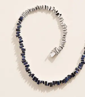 SUZANNE KALAN Gold And Sapphire Tennis Necklace