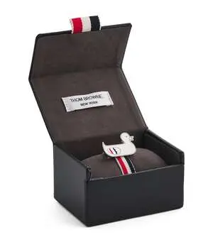 Thom Browne Sterling Duck Tie Bar - Silver