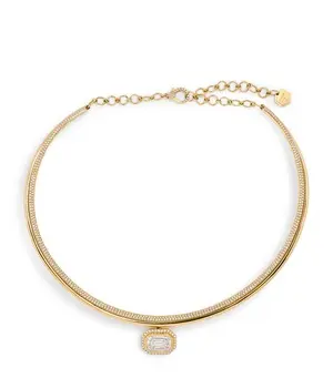 Shay Diamond Floating Bezel Necklace - Gold
