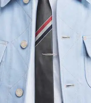 Thom Browne Sterling Feather Tie Bar