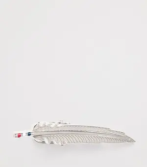 Thom Browne Sterling Feather Tie Bar