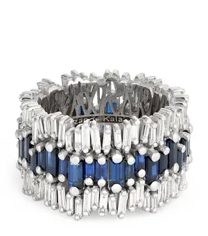 SUZANNE KALAN One Of A Kind Diamond And Sapphire Ring - White