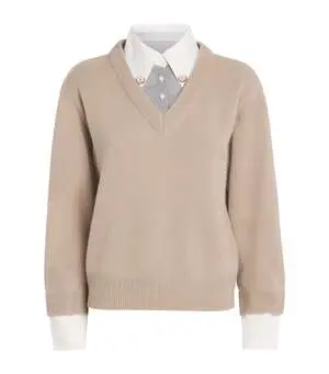 Women's Layered Collar Sweaters
