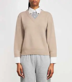 Claudie Pierlot Wool Sweater With Collar Insert