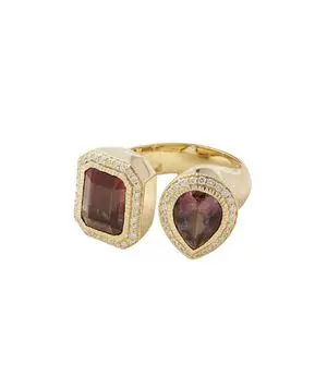 Jacquie Aiche 14k Gold, Tourmaline And Diamond Ring - Pink