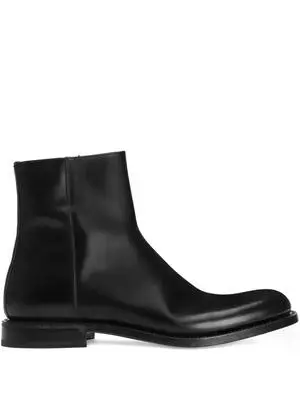 Dolce & Gabbana Zip Up Leather Ankle Boots