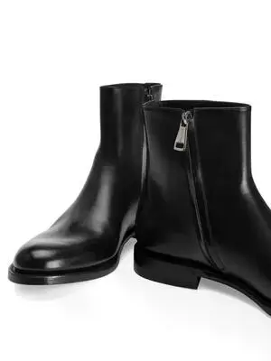 Dolce & Gabbana Zip Up Leather Ankle Boots