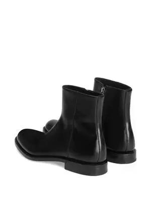 Dolce & Gabbana Zip Up Leather Ankle Boots