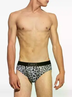 Versace Leopard-print Waistband Briefs