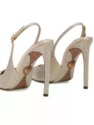Dolce & Gabbana 105mm Devotion Rhinestone-embellished Slingback Pumps - Neutrals