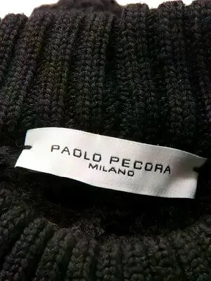 PAOLO PECORA Cable-knit Round-neck Sweater