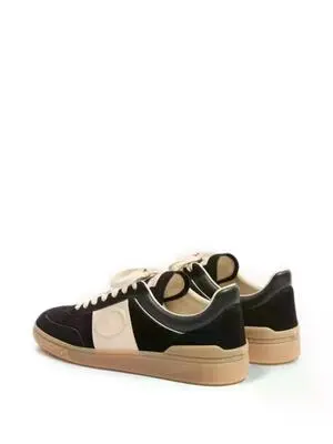 Valentino Garavani Split Leather And Calfskin Nappa Low Top Trainers - Black