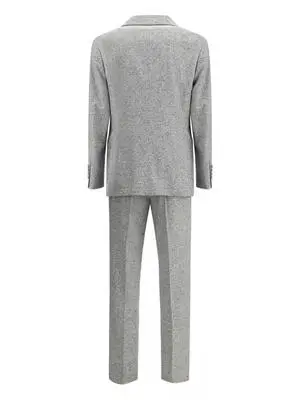 Brunello Cucinelli Double-breasted Textured Suit