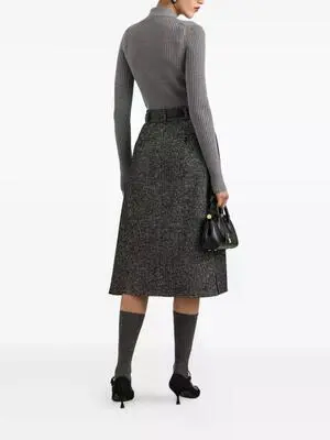 Dolce & Gabbana Ribbed Polo Top - Grey