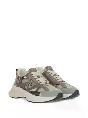 Pinko Metallic-panel Lace-up Sneakers