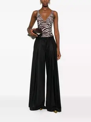 Andamane Pinstripe Pleated Trousers