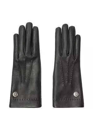 Burberry Equestrian Knight Stud Gloves - Black