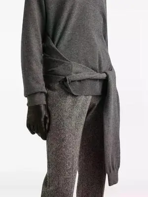 Dolce & Gabbana Tie-detail V-neck Sweater