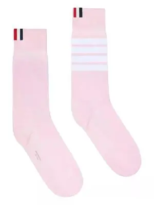Thom Browne Four-Bar Socks Pink